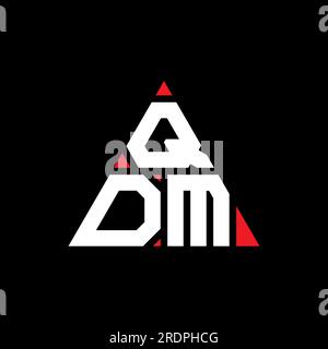 Logo de lettre triangle QDM avec forme de triangle. Monogramme de logo triangle QDM. Modèle de ...