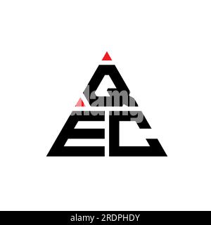Logo de lettre triangle QEC avec forme de triangle. Monogramme de ...