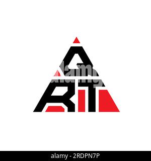 Logo de lettre triangle QRT avec forme de triangle. Monogramme de logo ...