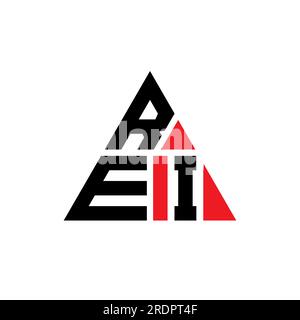 Logo de lettre triangle REI avec forme de triangle. Monogramme de logo ...