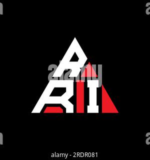 Logo de lettre triangle RRI avec forme de triangle. Monogramme de logo ...