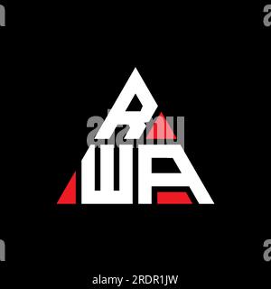 Logo de lettre triangle RWA avec forme de triangle. Monogramme de logo ...