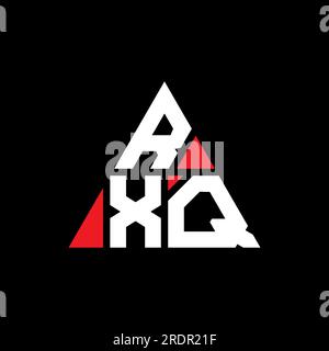 Design de logo de lettre triangle RXQ avec forme de triangle ...