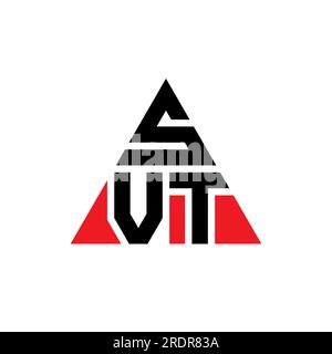 Logo de lettre triangle SVT avec forme de triangle. Monogramme de logo triangle SVT. Modèle de ...
