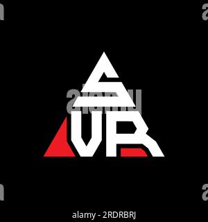 Conception de logo de lettre triangle SVR avec forme de triangle ...