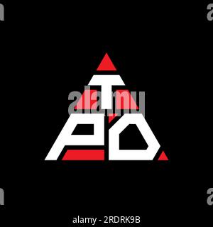 Logo de lettre triangle TPO avec forme de triangle. Monogramme de logo ...
