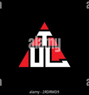 Logo de lettre triangle TUL avec forme de triangle. Monogramme de logo ...
