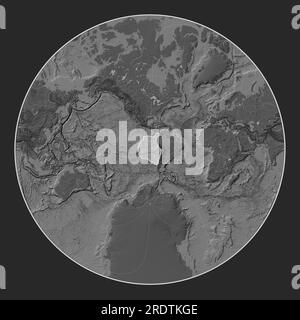 Plaque tectonique de Nazca sur la carte d'élévation à deux niveaux dans ...