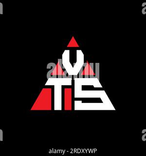 Logo de lettre triangle VTS avec forme de triangle. Monogramme de logo ...