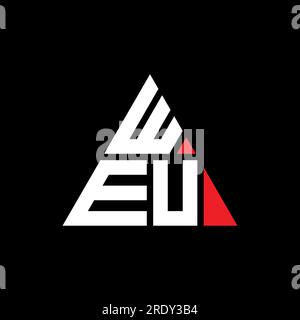 Logo lettre triangle UEO avec forme de triangle. Monogramme de ...