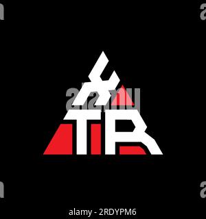 Logo de lettre triangle XTR avec forme de triangle. Monogramme de logo ...