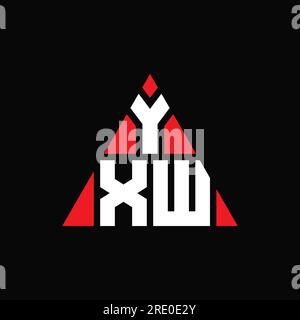 Logo de lettre triangle YXW avec forme de triangle. Monogramme de logo ...