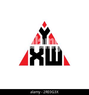 Logo de lettre triangle YXW avec forme de triangle. Monogramme de logo ...