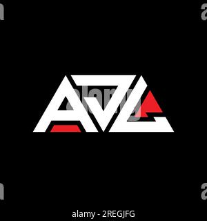 Logo de lettre triangle AJL avec forme de triangle. Monogramme de logo ...