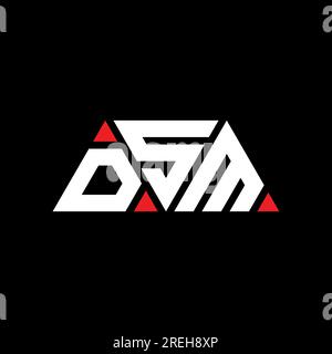 Logo de lettre triangle DSM avec forme de triangle. Monogramme de logo triangle DSM. Modèle de ...