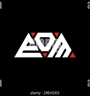 Logo de lettre triangle EOM avec forme de triangle. Monogramme de logo triangle EOM. Modèle de ...