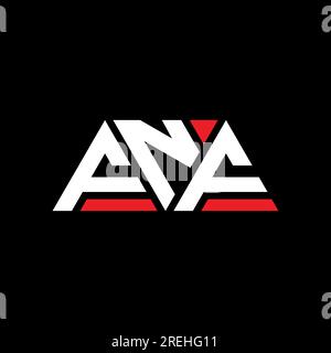 Logo de lettre triangle FNF avec forme de triangle. Monogramme de logo ...