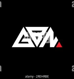 Logo de lettre triangle GBN avec forme de triangle. Monogramme de logo ...