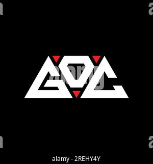 Logo de lettre triangle GOC avec forme de triangle. Monogramme de conception de logo de triangle ...
