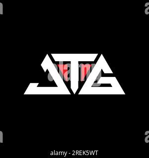 Logo de lettre triangle JTG avec forme de triangle. Monogramme de logo ...