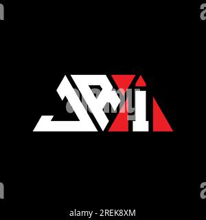Logo de lettre triangle JRI avec forme de triangle. Monogramme de logo ...