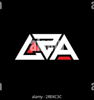 Logo lettre triangle LZA avec forme de triangle. Monogramme de logo ...