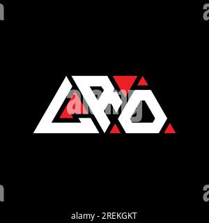 Logo de lettre triangle LRO avec forme de triangle. Monogramme de logo ...