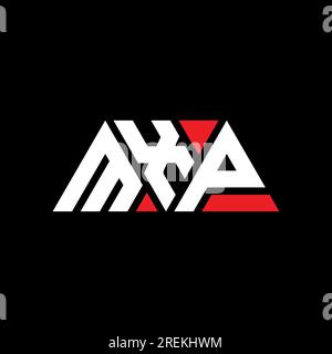 Logo de lettre triangle MXP avec forme de triangle. Monogramme de logo ...