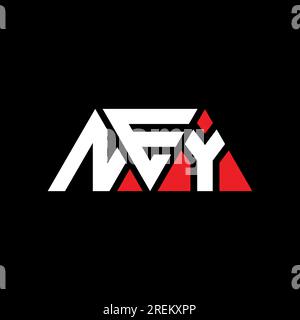 Logo de lettre triangle NEY avec forme de triangle. Monogramme de ...