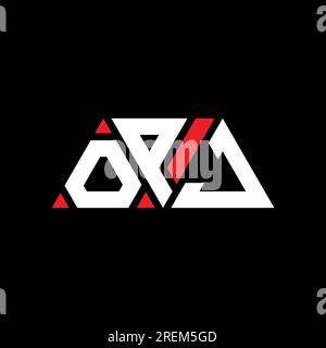 Logo de lettre triangle OPJ avec forme de triangle. Monogramme de logo ...