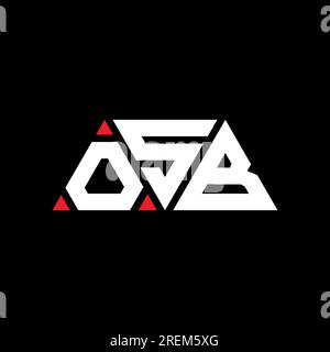 Logo de lettre triangle OSB avec forme de triangle. Monogramme de ...