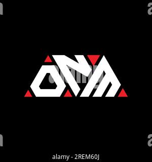 Logo de lettre triangle ONM avec forme de triangle. Monogramme de logo ...