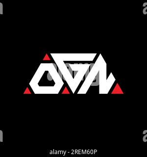 Logo de lettre triangle OGN avec forme de triangle. Monogramme de logo ...