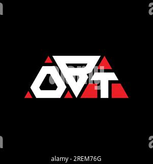 Logo de lettre triangle OBT avec forme de triangle. Monogramme de logo ...