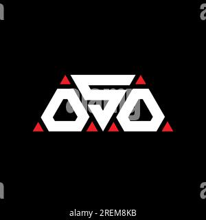 Logo de lettre triangle OSO avec forme de triangle. Monogramme de logo ...