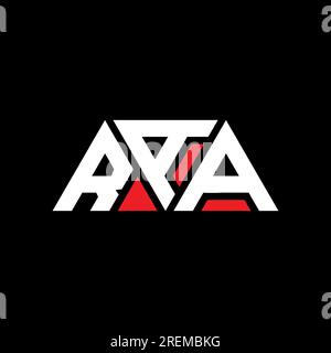 Logo de lettre triangulaire RAA avec forme de triangle. Monogramme de ...