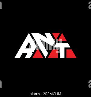 Logo de lettre triangle RNT avec forme de triangle. Monogramme de logo ...