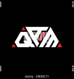 Logo de lettre triangle QAM avec forme de triangle. Monogramme de logo ...