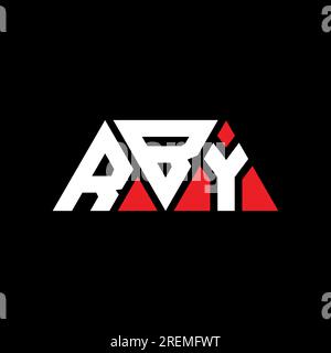 Logo de lettre triangle RBY avec forme de triangle. Monogramme de logo ...
