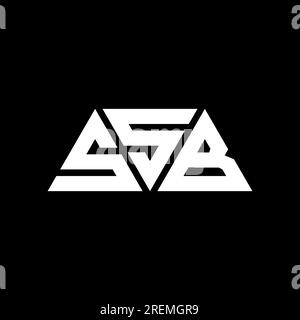 Logo de lettre triangle SSB avec forme de triangle. Monogramme de logo ...