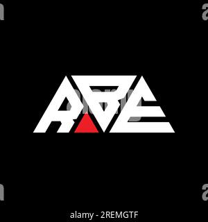 Logo de lettre triangle RBE avec forme de triangle. Monogramme de logo ...
