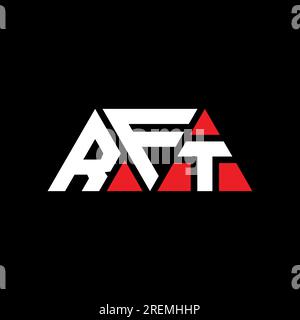 Logo de lettre triangle RFT avec forme de triangle. Monogramme de logo ...
