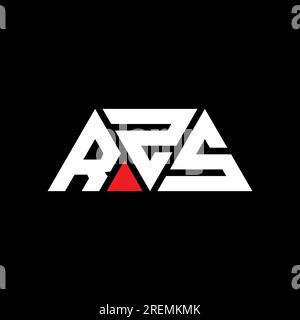 Logo de lettre triangulaire RZS avec forme de triangle. Monogramme de ...