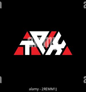 Logo de lettre triangle TPX avec forme de triangle. Monogramme de logo ...