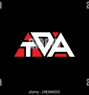 Logo de lettre triangle TDA avec forme de triangle. Monogramme de logo ...