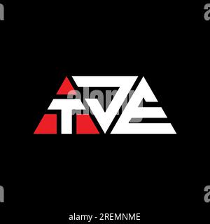 Logo de lettre triangle TJE avec forme de triangle. Monogramme de logo ...