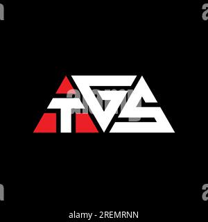 Logo de lettre triangle TGS avec forme de triangle. Monogramme de logo ...