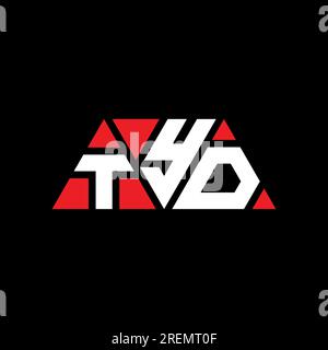 Logo de lettre triangle Tyd avec forme de triangle. Monogramme de logo ...