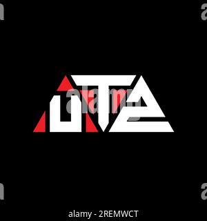 Logo de lettre triangle UTZ avec forme de triangle. Monogramme de logo ...