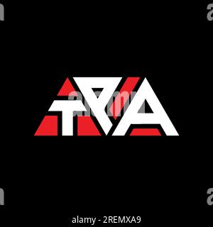 Logo de lettre triangulaire TPA avec forme de triangle. Monogramme de ...